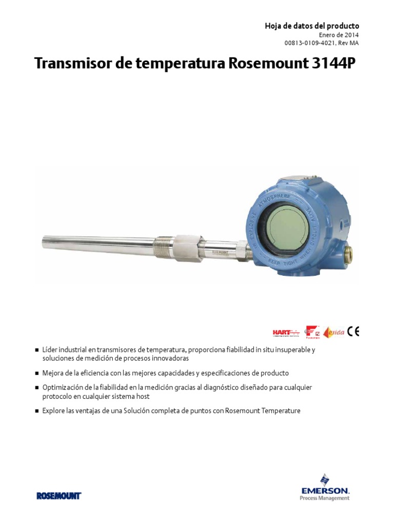 transmisor-de-temperatura-rosemount-3144p-data.pdf | Termopar ...
