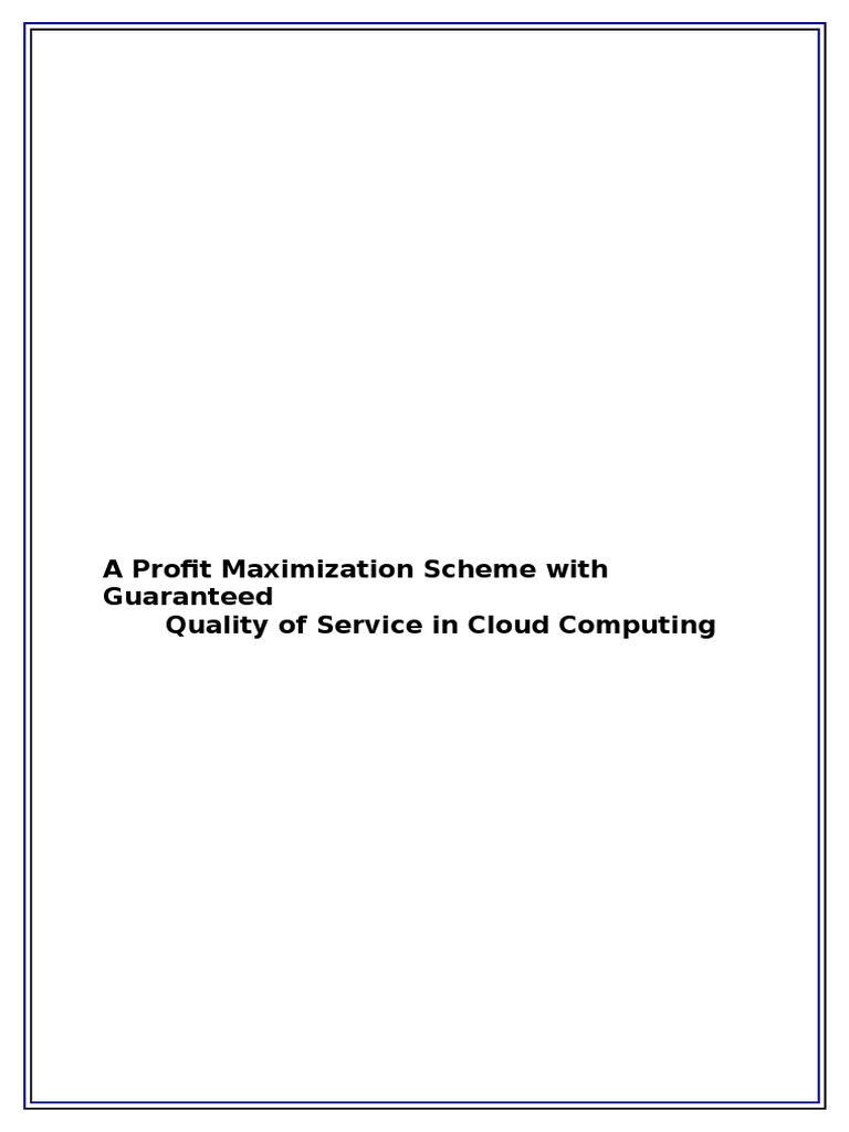 Cloud Computing Profit Maximization | PDF | Java (Programming Language) | Cloud Computing