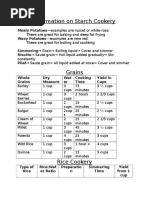 Fasta Pasta Cooking Chart | PDF | Pasta | Italian Cuisine