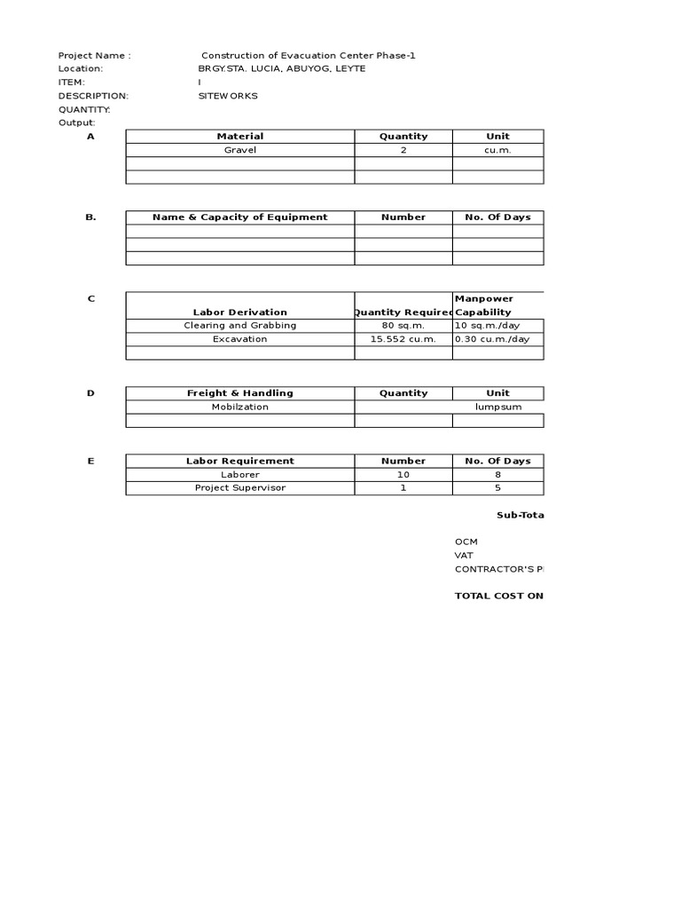 Evacuation Center Phase-1 REVISED | PDF | Metal Fabrication | Concrete