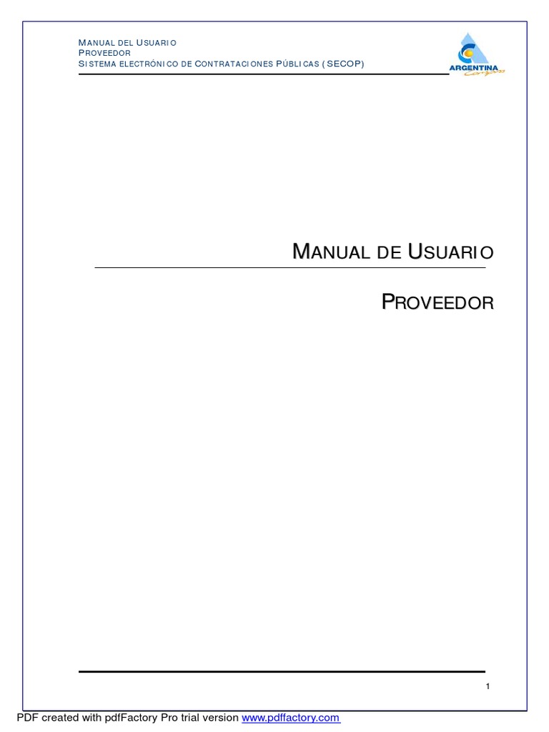 Secop Manual Pdf Contraseña Point And Click