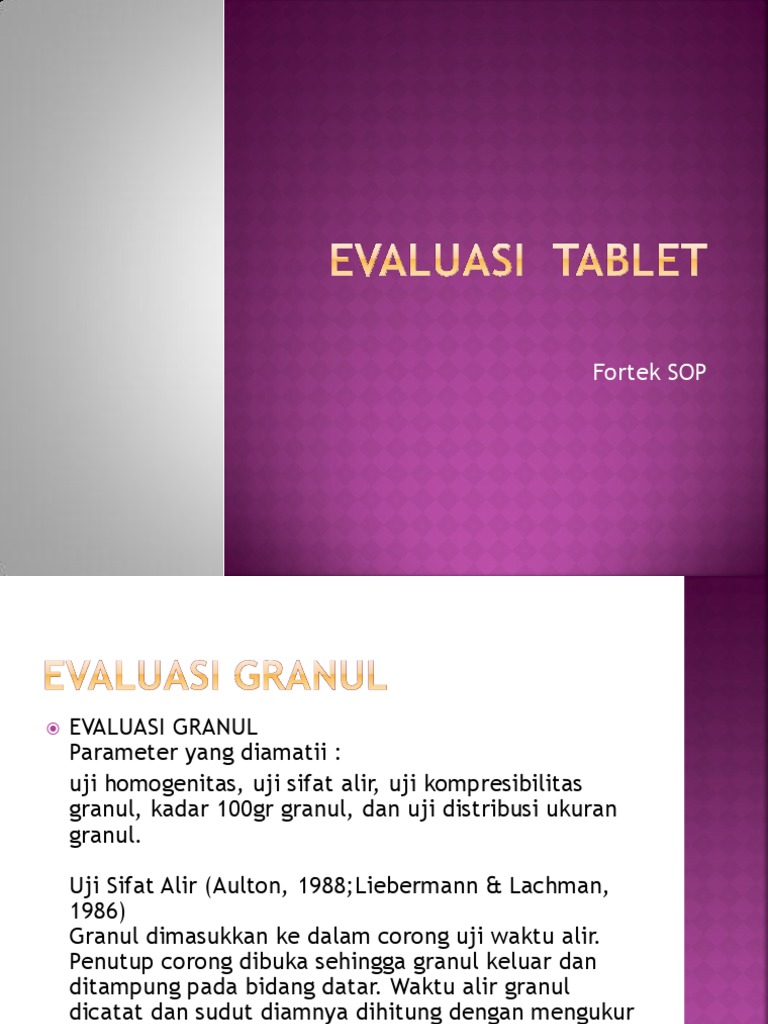 Evaluasi Tablet | PDF