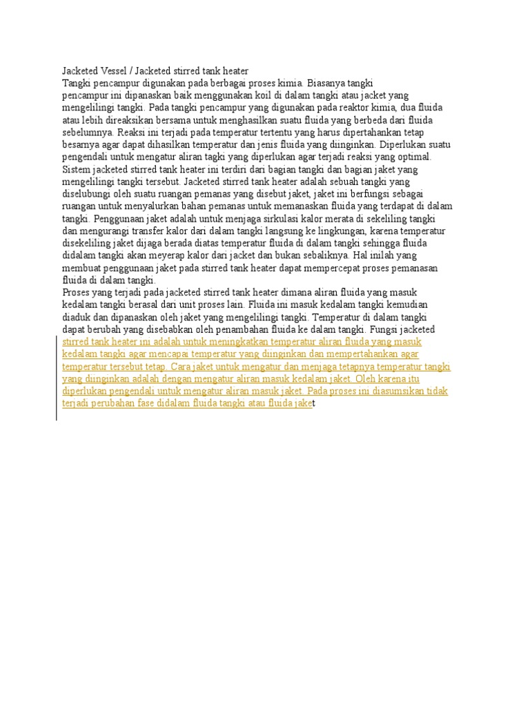 Jacketed Vessel | PDF