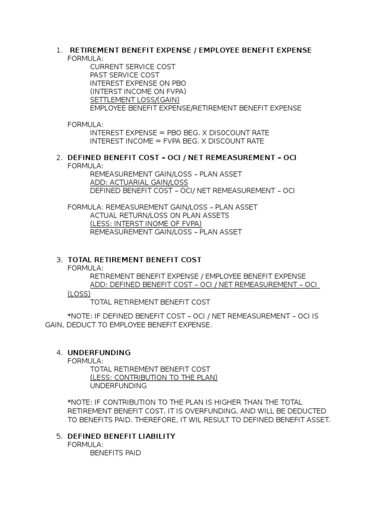 Defined Benefit Expense Calculation Guide | PDF | Defined Benefit ...