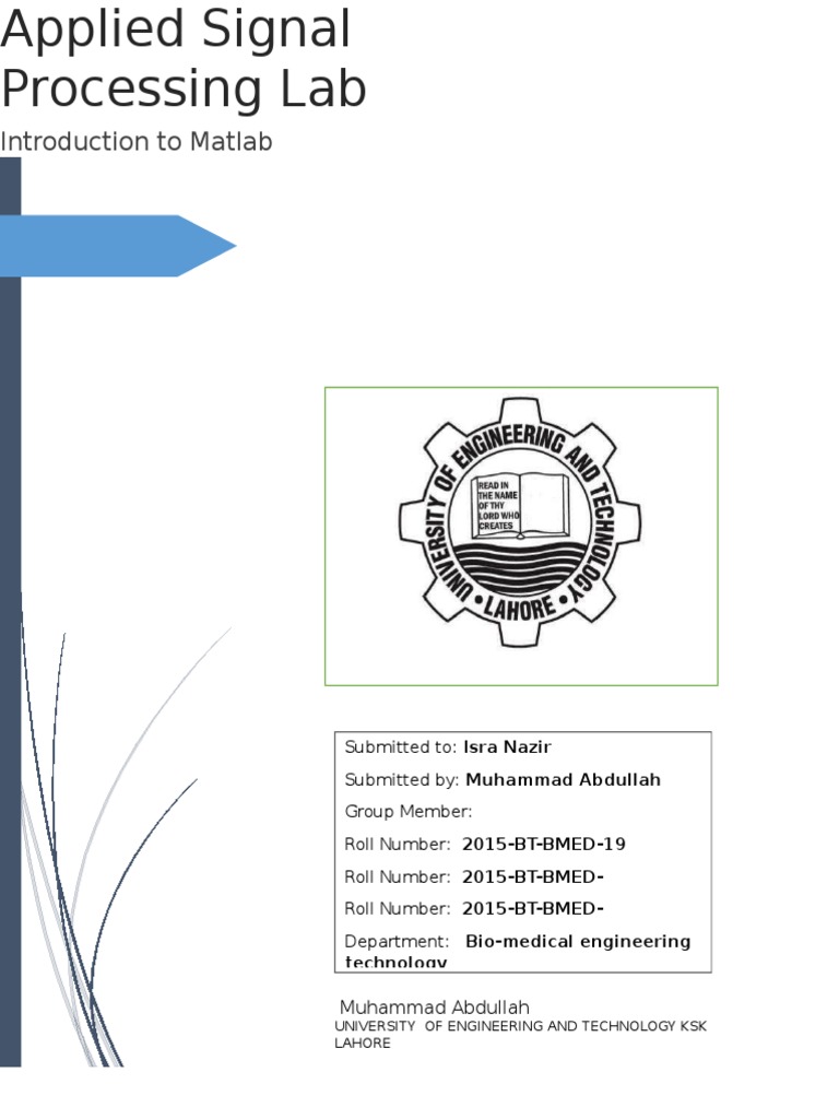 Introduction To Matlab: Muhammad Abdullah | PDF | Trigonometric Functions | Sine