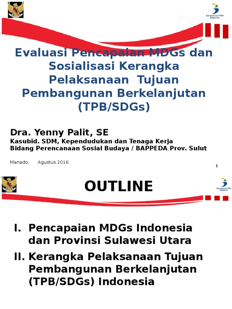 Materi Evaluasi Mdgs Dan Sdgs | PDF