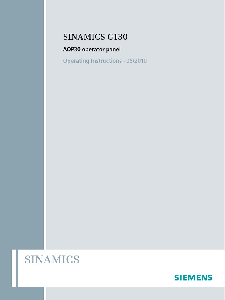 Operator Panel Sinamics AOP30 | PDF | Electrostatic Discharge ...