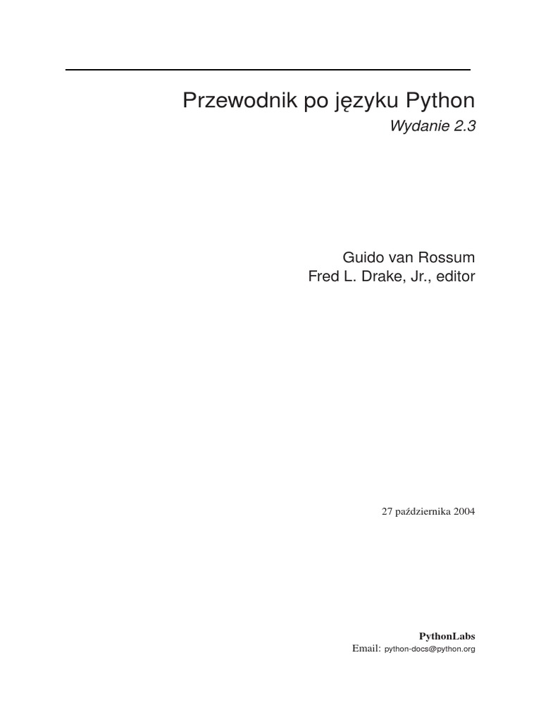 Przewodnik Python | PDF