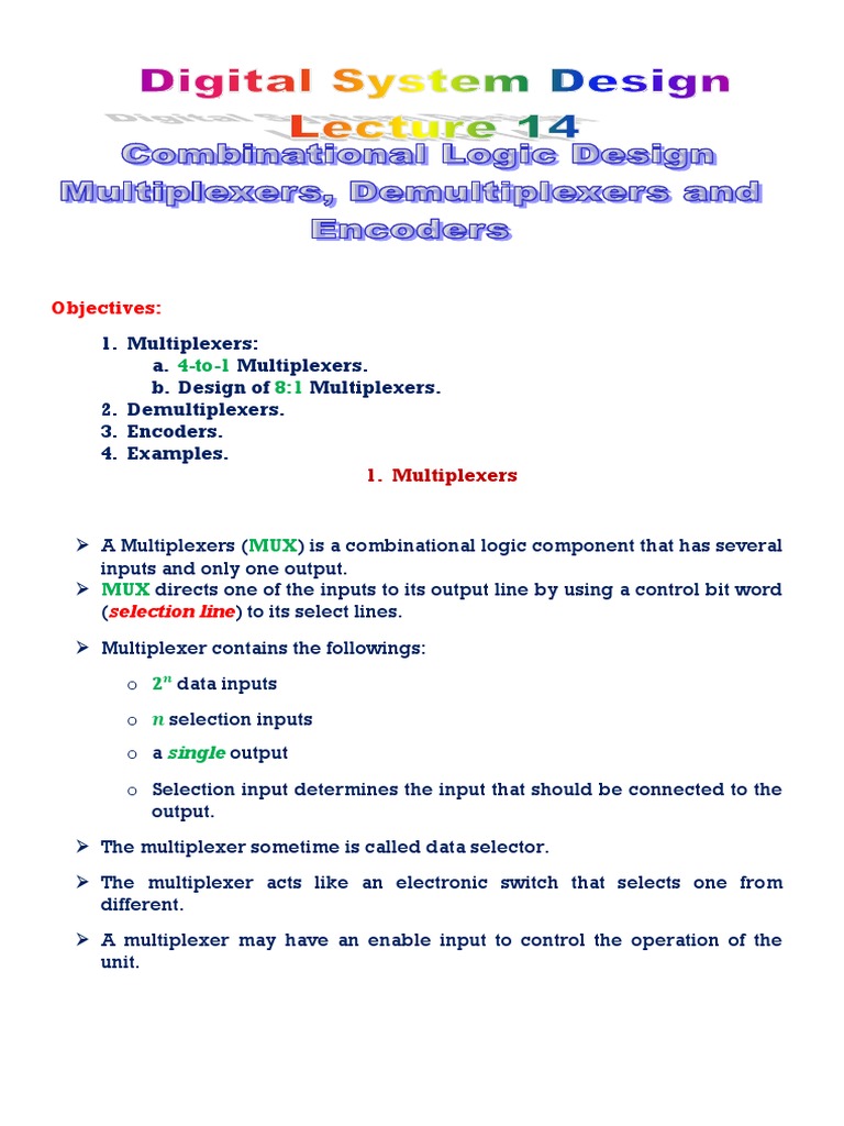 Digital Logic Design Guide | PDF | Digital Electronics | Electronic ...