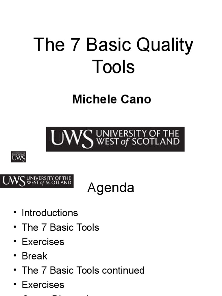 The 7 Basic Quality Tools: Michele Cano | PDF | Scatter Plot | Causality