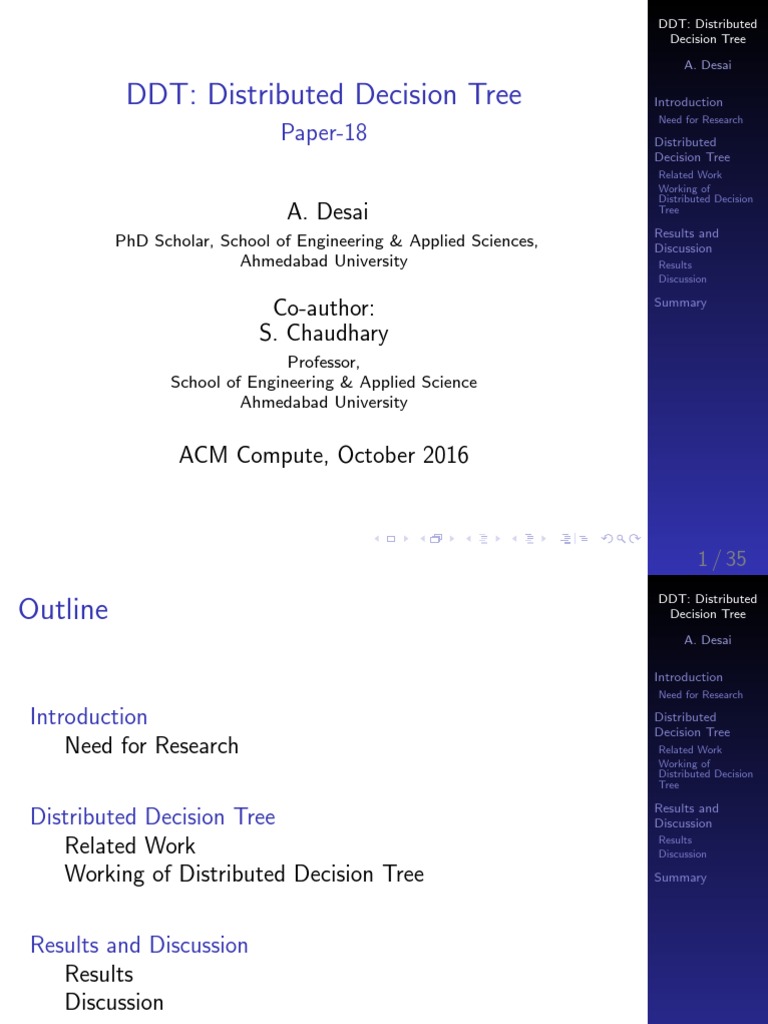 DDT: A Distributed Decision Tree Approach | PDF | Map Reduce | Machine ...