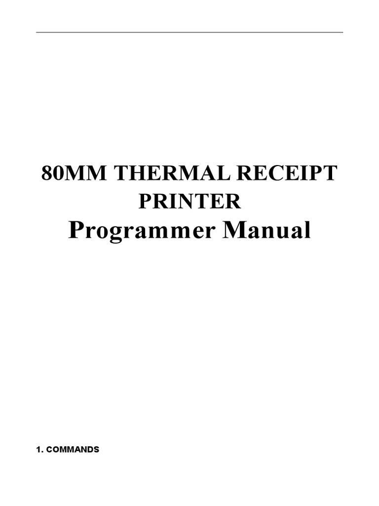80MM Programmer Manual V2.1 | PDF