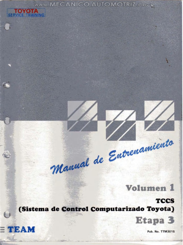 Manual Tccs Sistema Control Computarizado Toyota Electronico Efi Esa Isc Ecu Motor Inspeccion ...