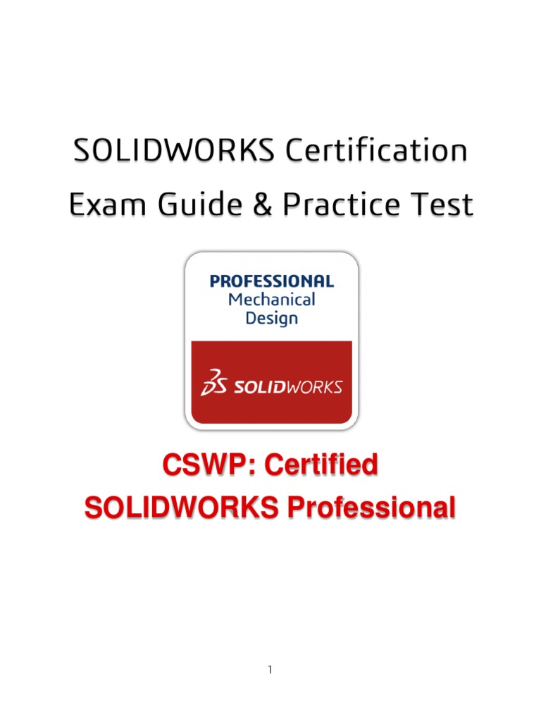 CSWP: Certified SOLIDWORKS Professional | PDF | Qualifications | Test ...