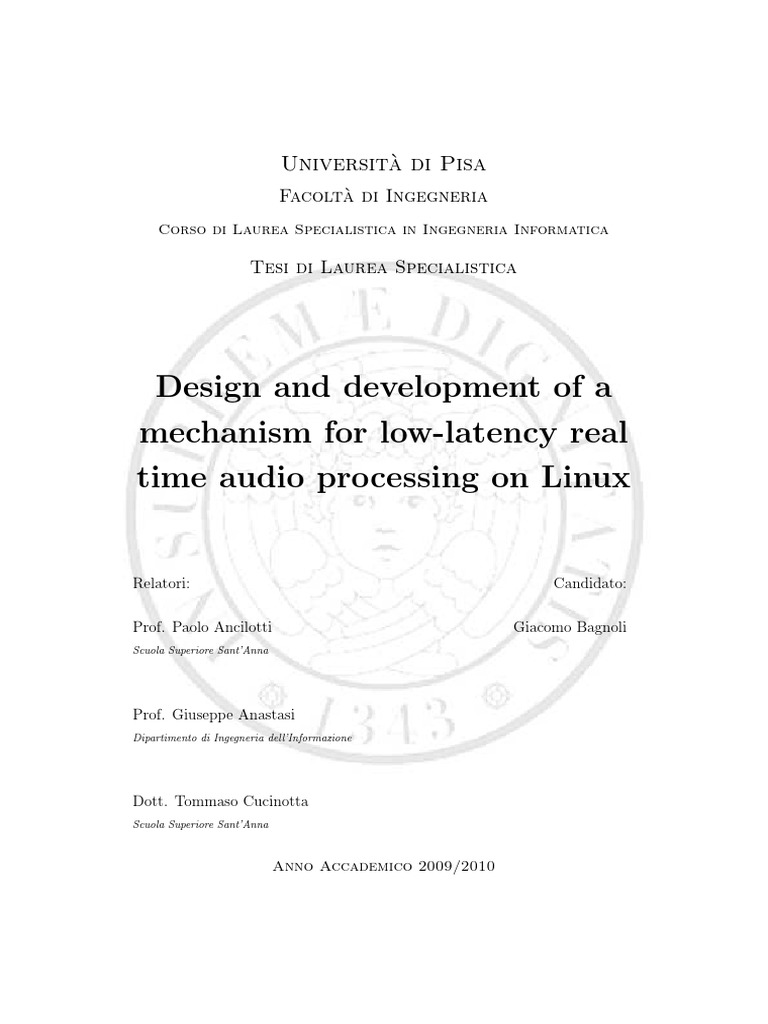 Realtime Low Latency Audio On Linux | PDF | Real Time Computing ...