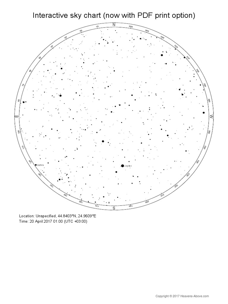 Interactive Sky Chart (Now With PDF Print Option) | PDF | Local ...