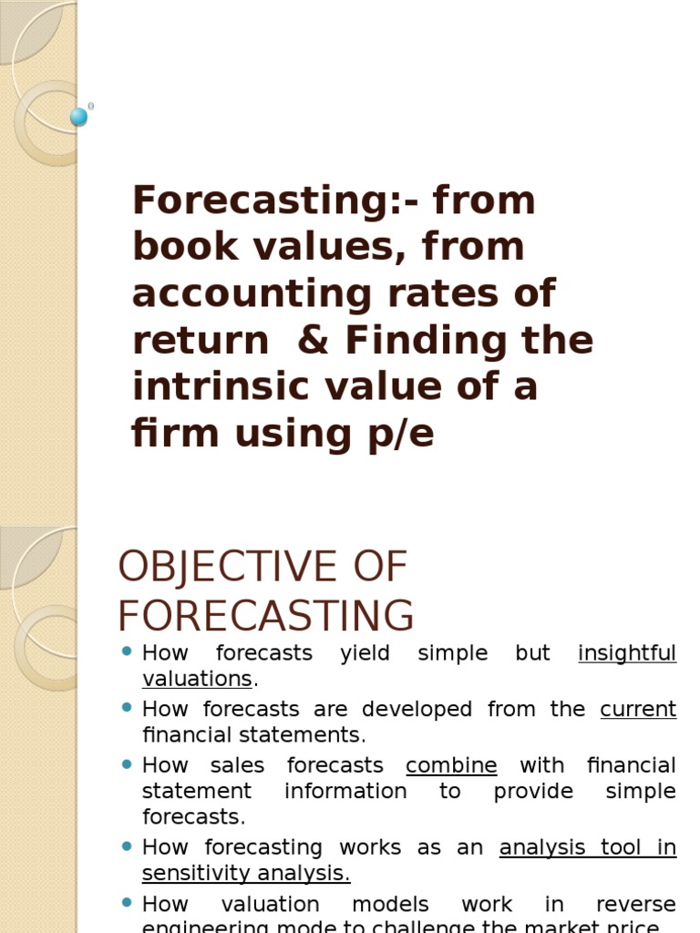 Forecasting - Module 4 All | PDF | Book Value | Valuation (Finance)