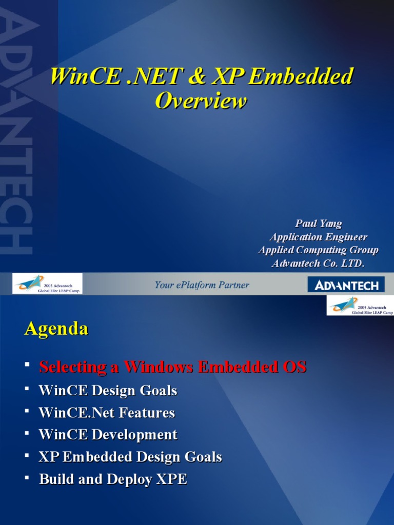 01 - WinCE .NET & XP Embedded Overview - 1 | PDF | Microsoft Windows ...