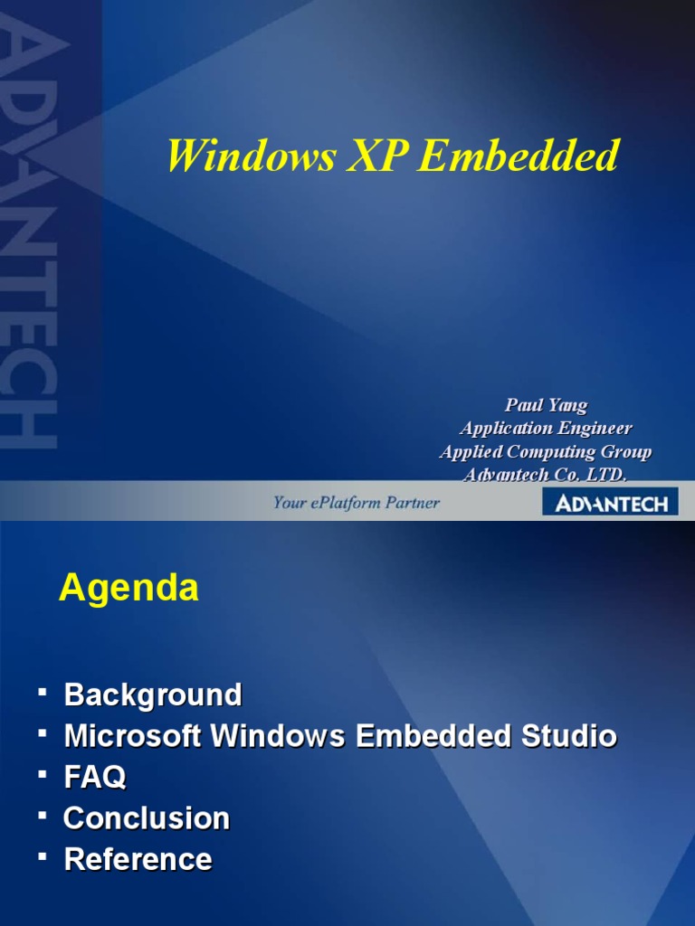 04windows XP Embedded | PDF | Embedded System | Microsoft Windows