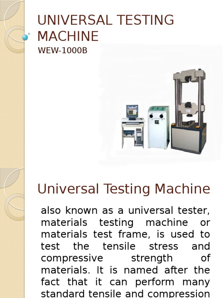 Universal Testing Machine | PDF | Lever | Valve
