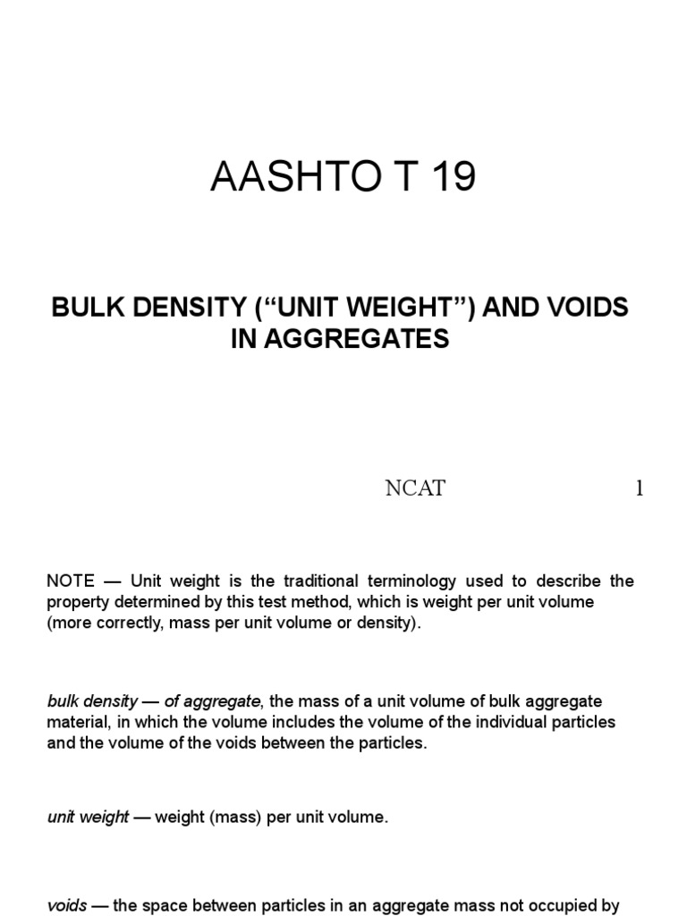 Aashto t19-Bulk Density(Unit Weight) | Weighing Scale | Density