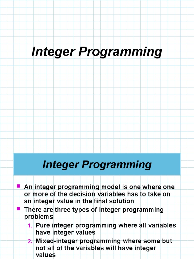 Integer Programming | PDF | Mathematical Optimization | Capital Budgeting Integer Programming | PDF | Mathematical Optimization | Capital Budgeting