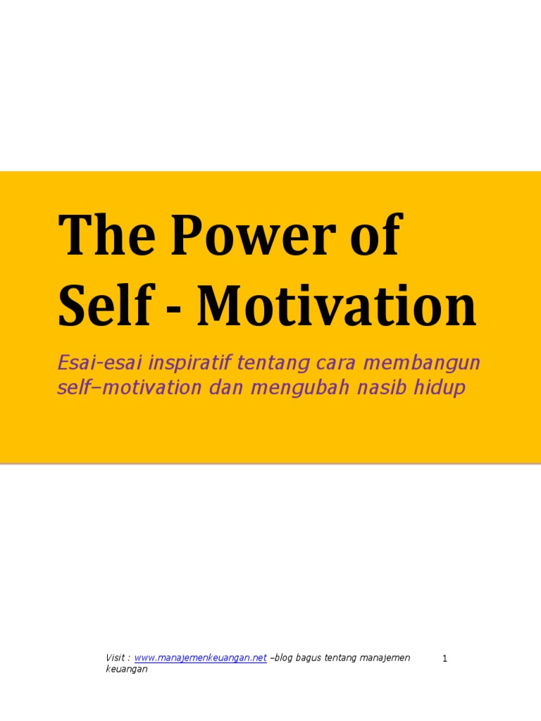 The Power of Self - Motivation | PDF