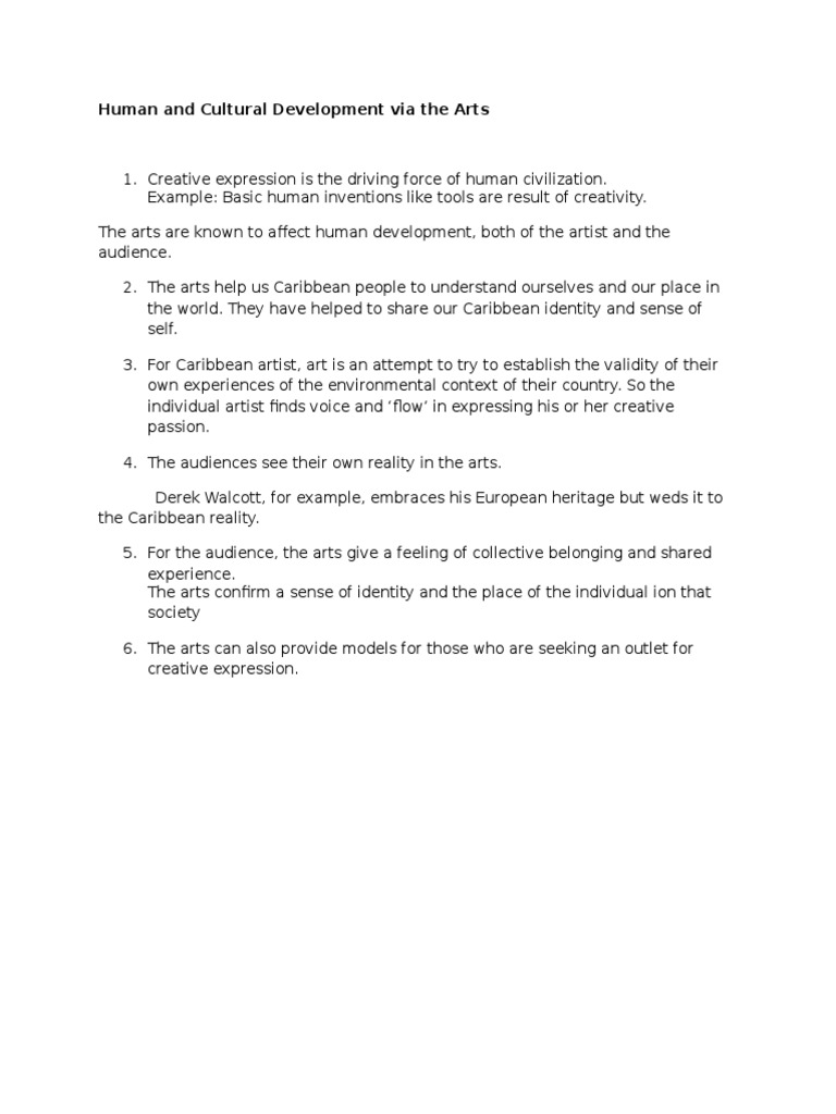 Human and Cultural Development Via The Arts | PDF | Mass Media ...