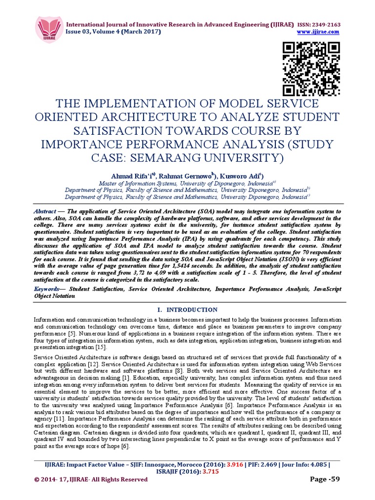 The Implementation of Model Service Oriented Architecture To Analyze ...