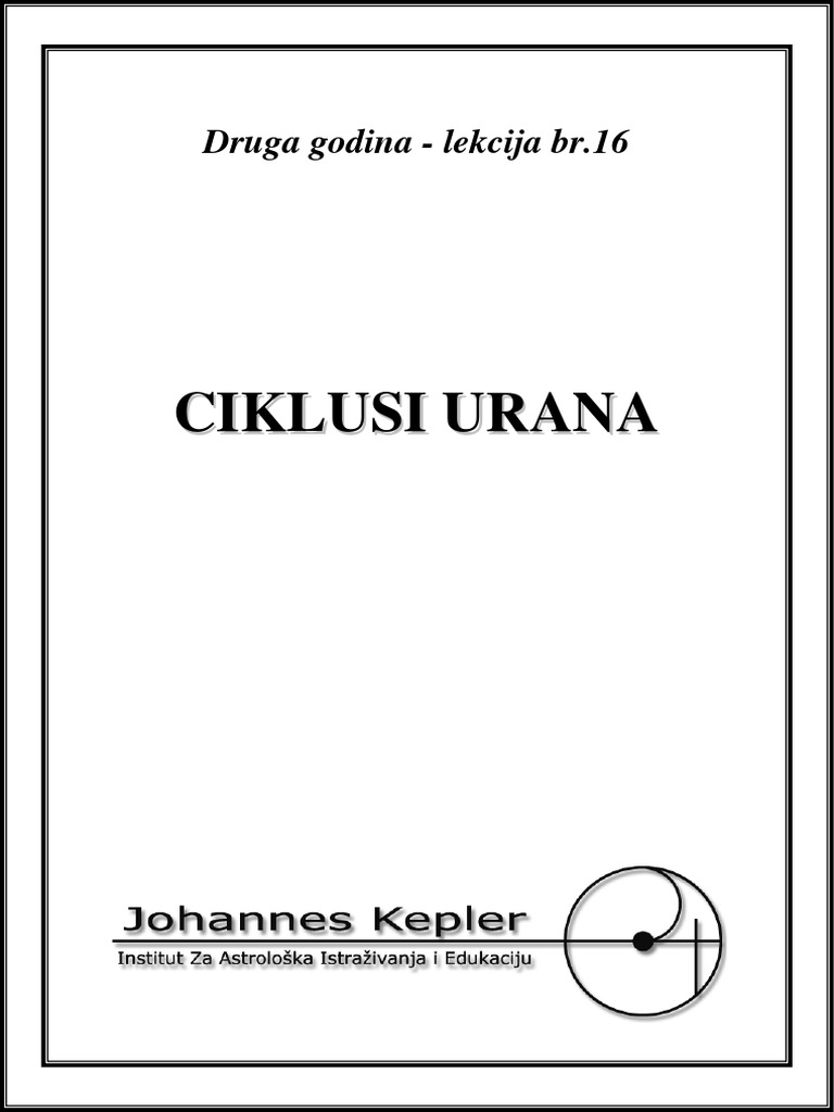 D 16 A Ciklusi Urana | PDF
