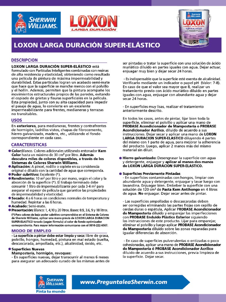 Loxon Larga Duración Elastico | PDF