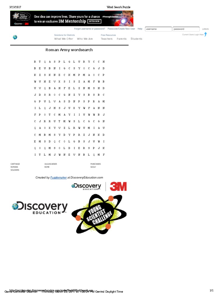 Roman Army Wordsearch: What We Offer Who We Are Teachers Parents ...