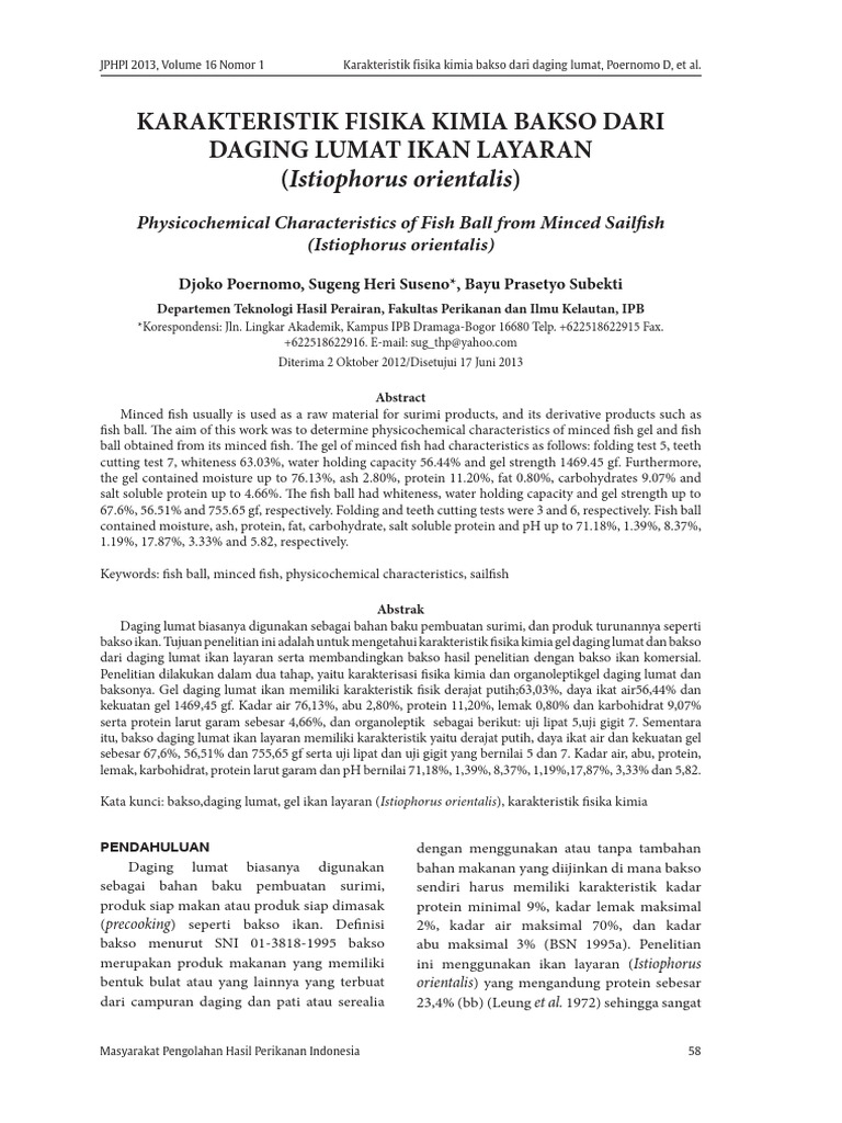 Jurnal Bakso Ikan | PDF