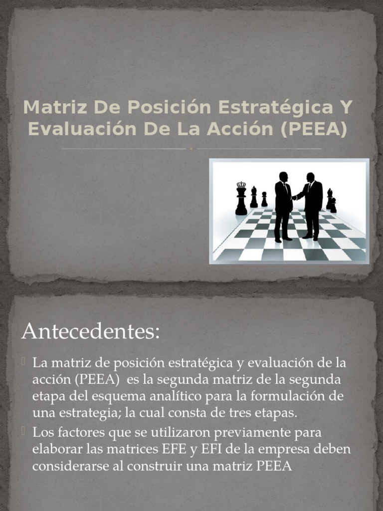Matriz PEEA | PDF | Matriz (Matemáticas) | Ventaja competitiva