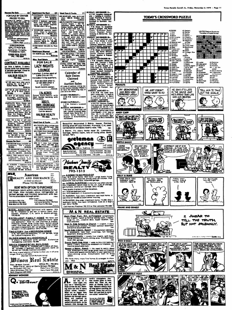 Newspaper Strip 19791102 | PDF | Meteoroid | Nature