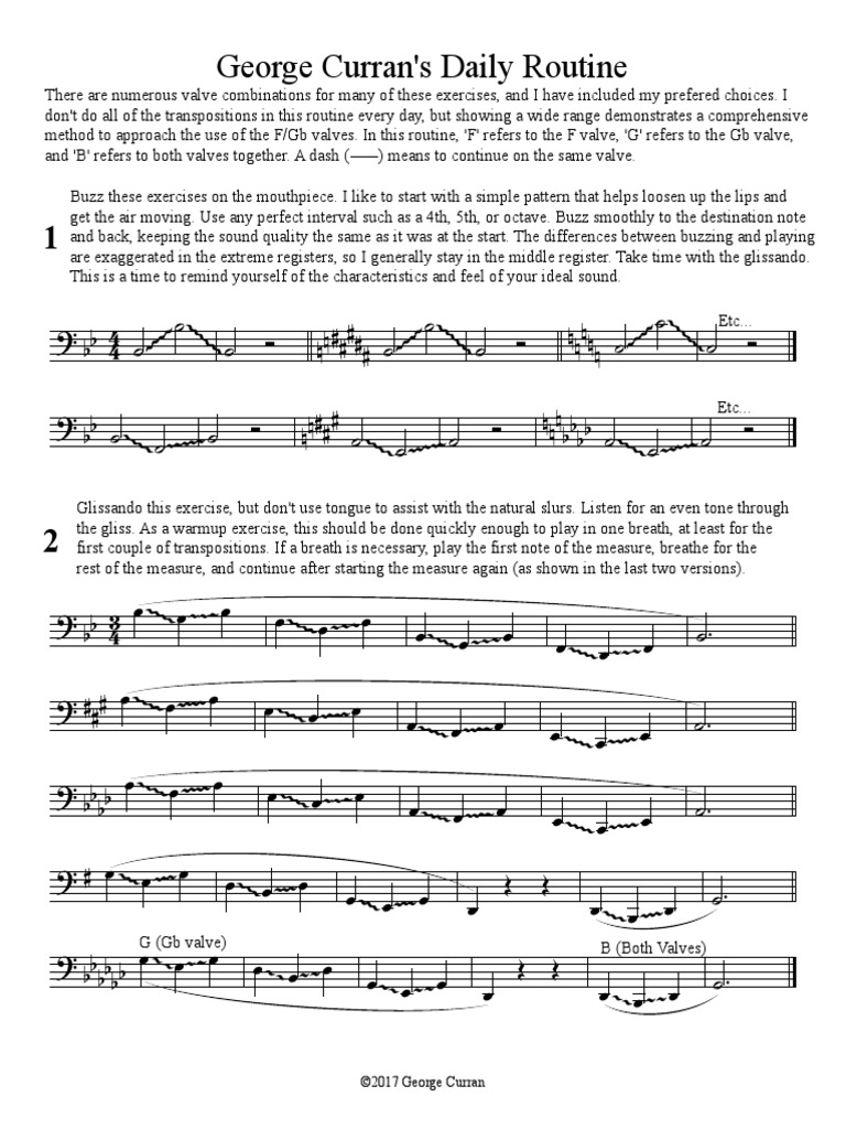 Daily Routine 3-12-17 | PDF | Musical Compositions | Elements Of Music