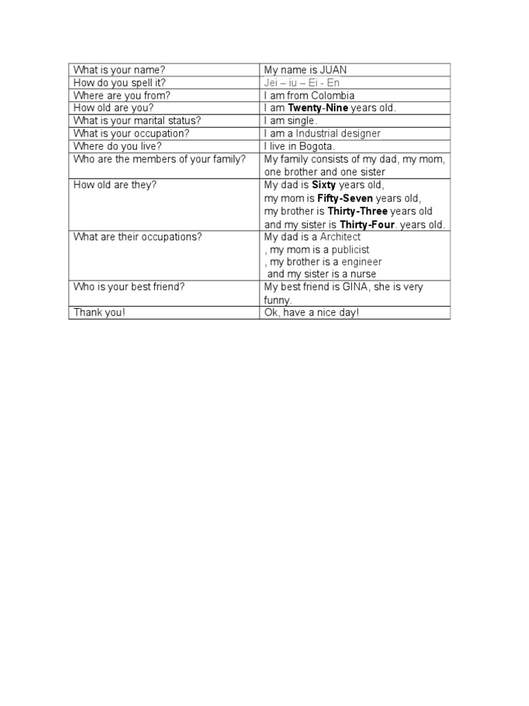 What Is Your Name | PDF