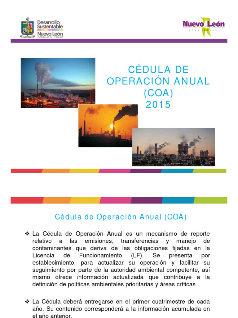 Cedula de Operacion Anual