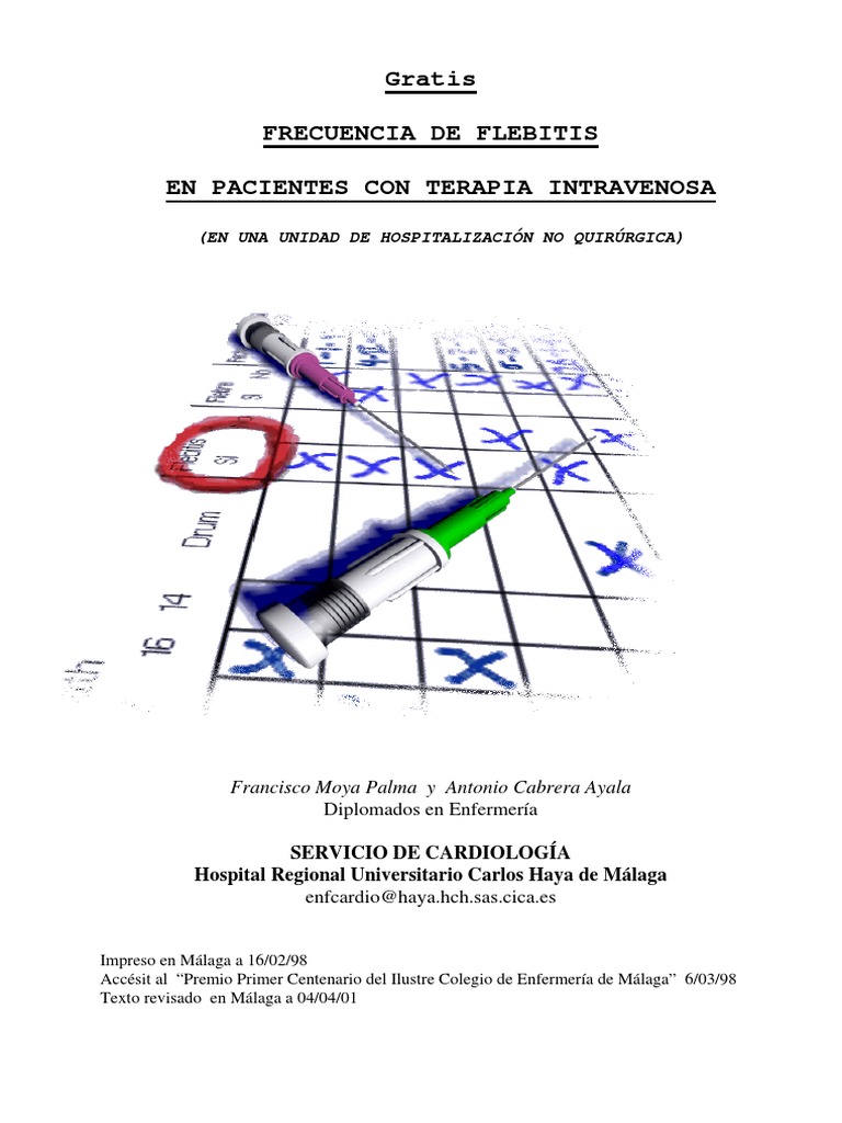 Frecuencia de flebitis en pacientes con terapia intravenosa: un estudio ...