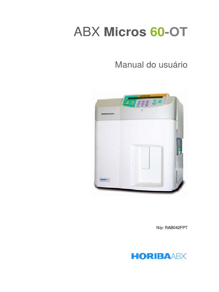 ABX Micros 60-OT - Manual Do Usuário | PDF | Computação e Tecnologia da ...