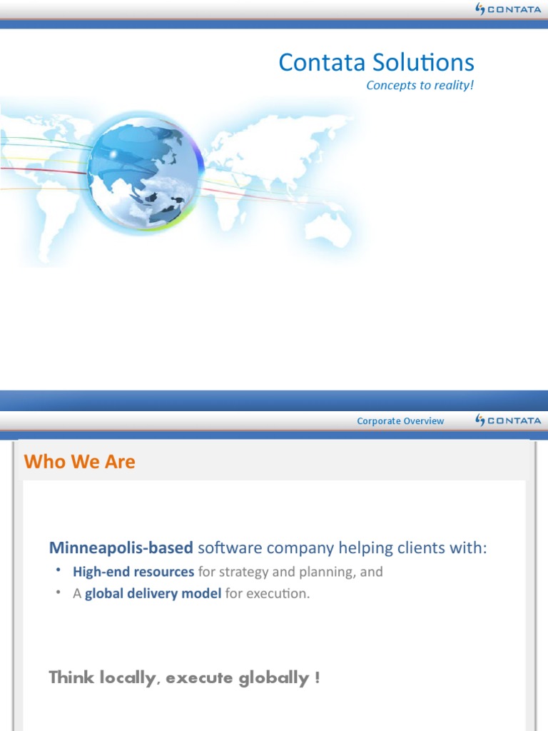 Contata Solutions: Concepts To Reality! | PDF | Microsoft Sql Server ...