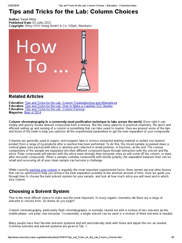 Tips and Tricks For The Lab - Column Choices - Education ...