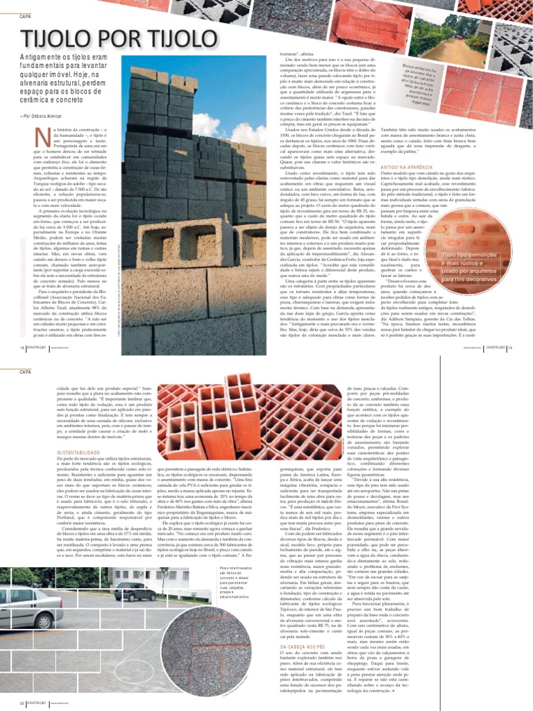 Tijolo Por Tijolo | PDF | Tijolo | Cerâmica