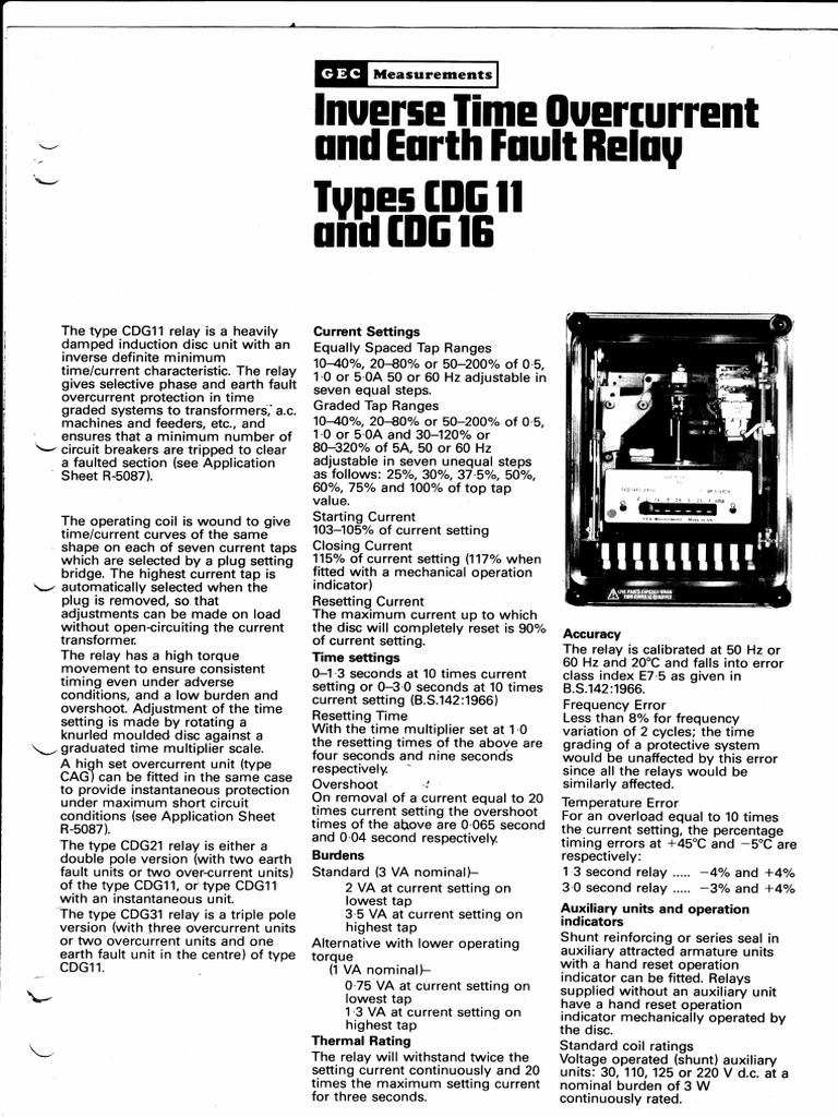 CDG 11 Relay Catalogue PDF | PDF | Relay | Transformer
