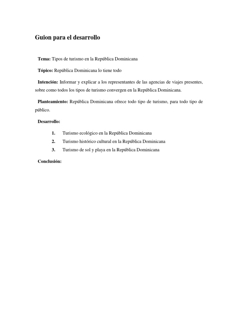 Tipos de Turismo en República Dominicana | PDF | República Dominicana ...