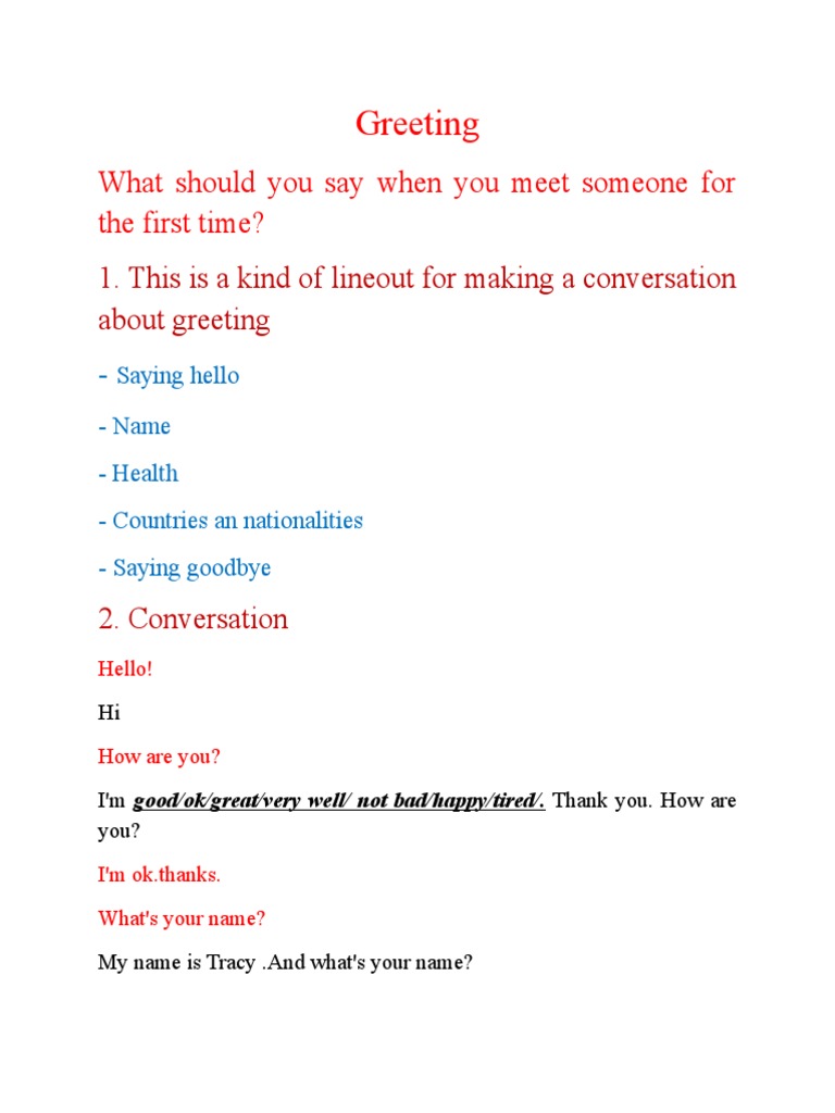 Greeting: What Should You Say When You Meet Someone For The First Time ...