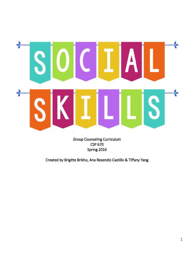 2nd Grade Social Skills Group | PDF | School Counselor | Conflict ...