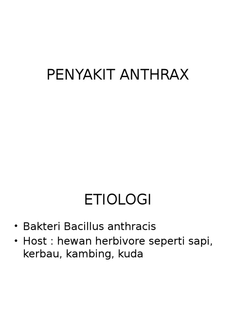 Penyakit Anthrax | PDF