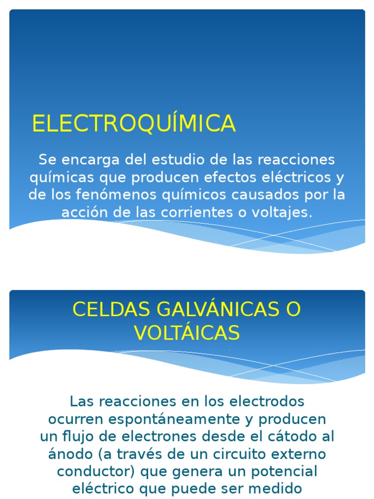 Electroquímica Power Point | PDF | Electroquímica | Electrodo