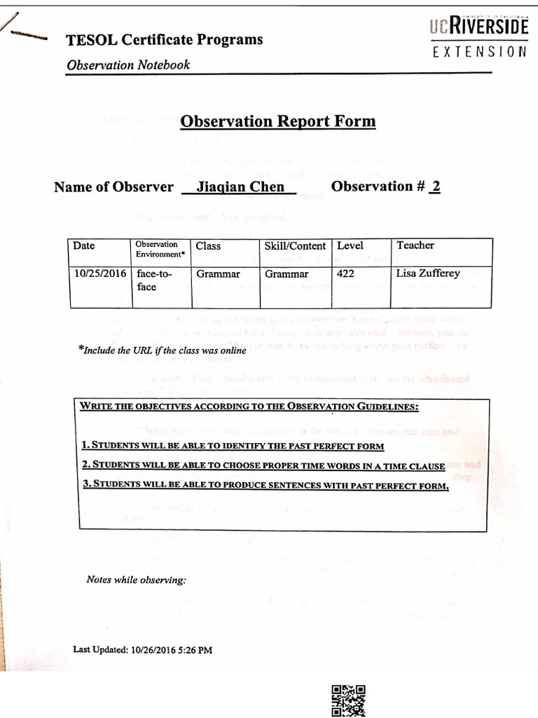 Observation Report 2 | PDF | Business | Leisure